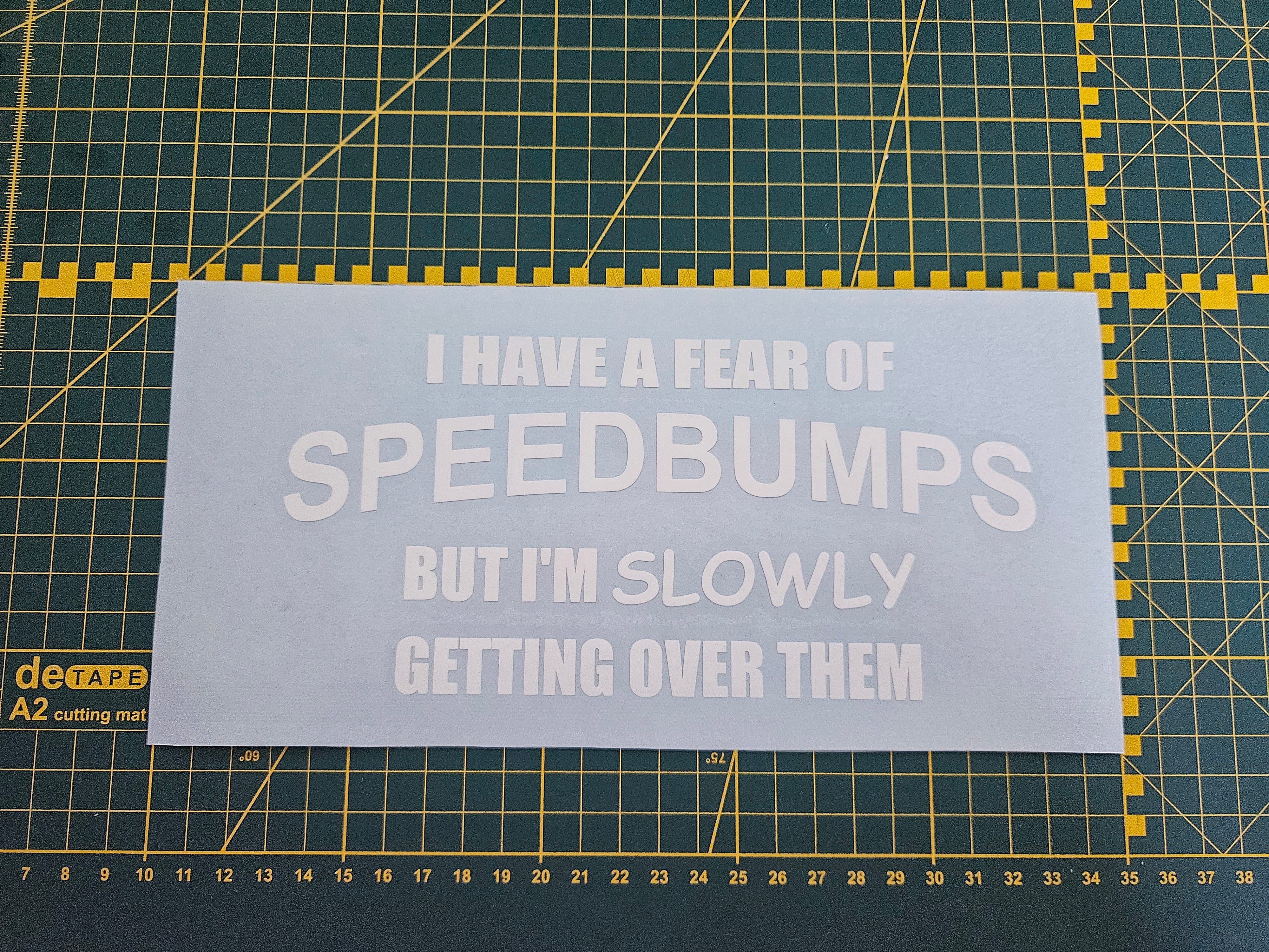 fear of speed bumps sticker – custom printing