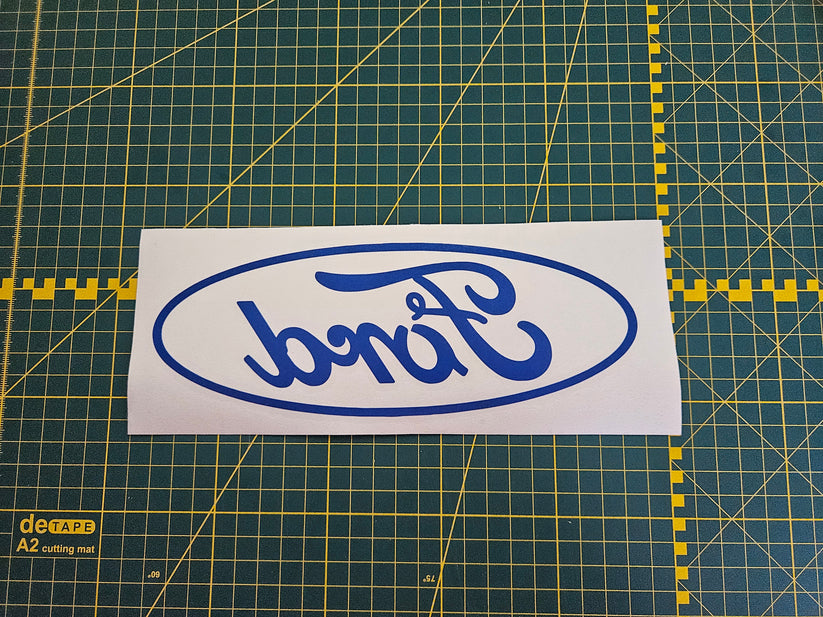 ford logo sticker – custom printing