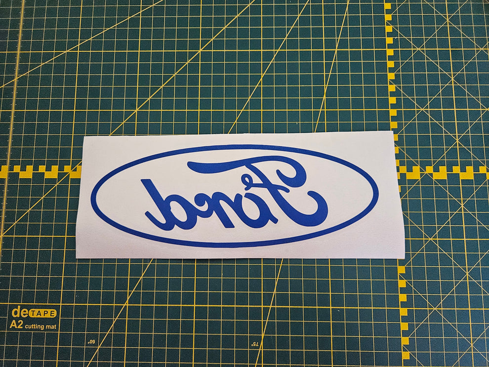 ford logo sticker – custom printing