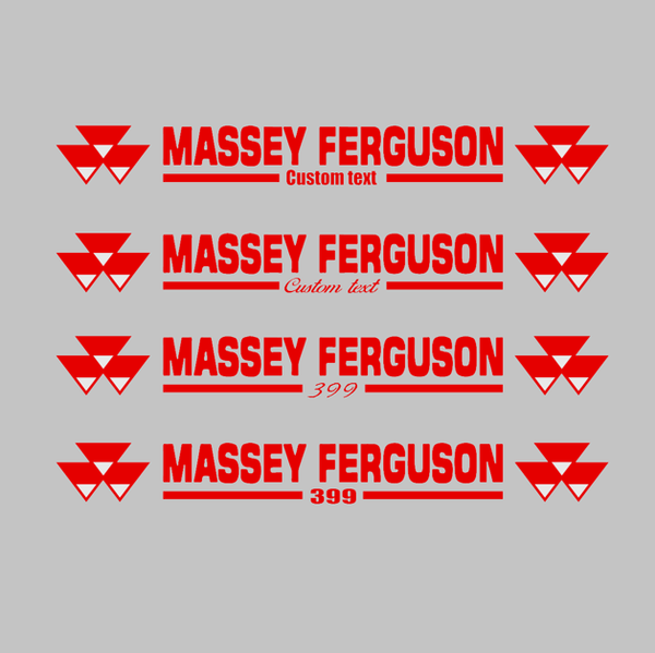 Massey Ferguson sunstrip (custom text) – custom printing